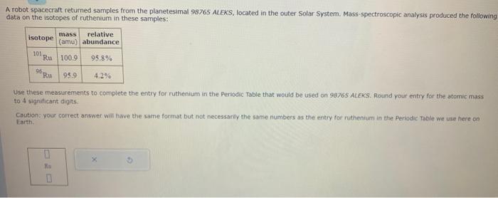 Solved A robot spacecraft returned samples from the | Chegg.com