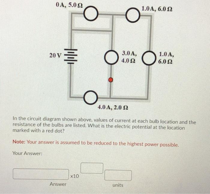 Solved 0A, 5.022 1.0A, 6.022 20 V 三 3.0A, 4.0 22 O 1.0 A, | Chegg.com