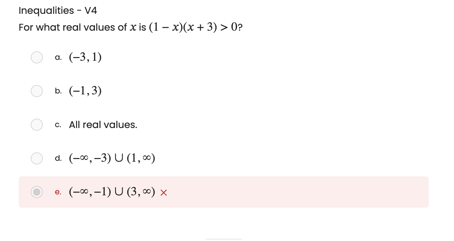 Solved Inequalities - ﻿V4For what real values of x ﻿is | Chegg.com