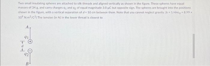 Solved Two small insulating spheres are attached to silk | Chegg.com