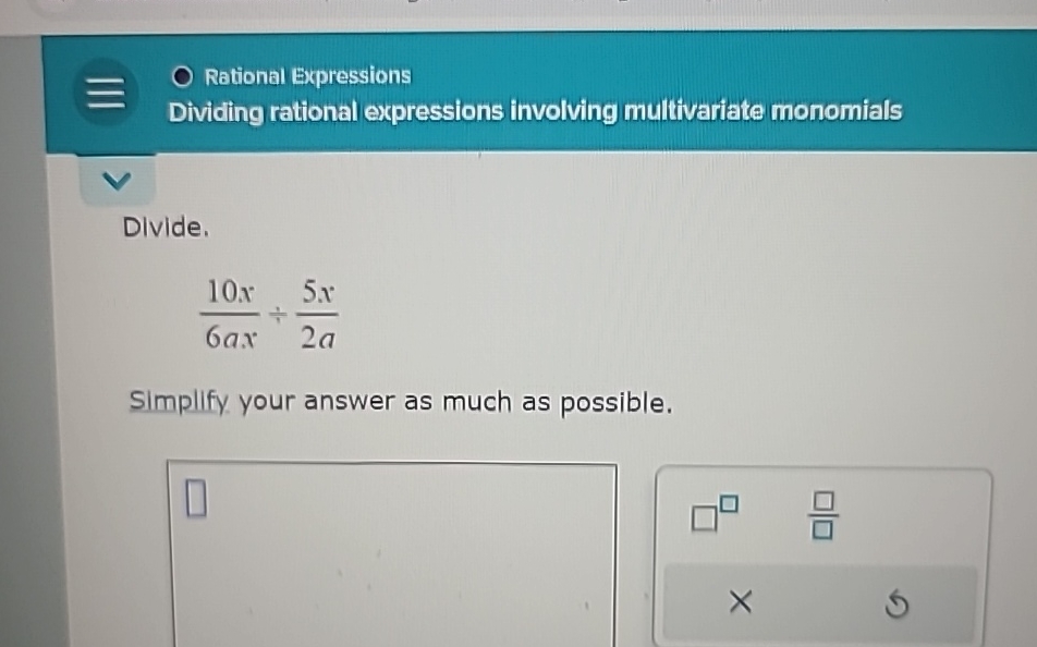Solved Rational ExpressionsDividing rational expressions | Chegg.com