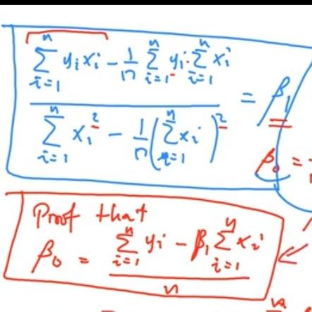 Solved please derrive Linear Regression Formulas B0 and B1 | Chegg.com