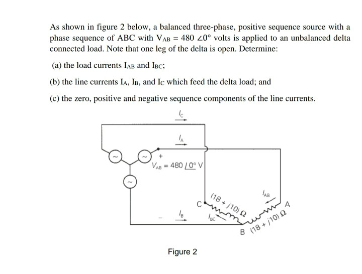 Solved As shown in figure 2 below, a balanced three-phase, | Chegg.com