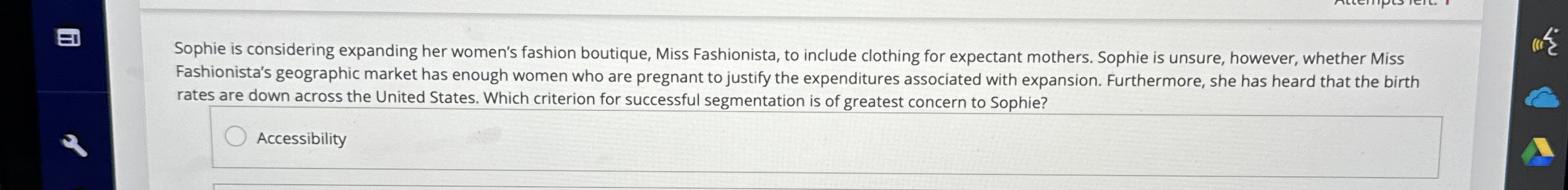 Solved Sophie is considering expanding her women's fashion | Chegg.com