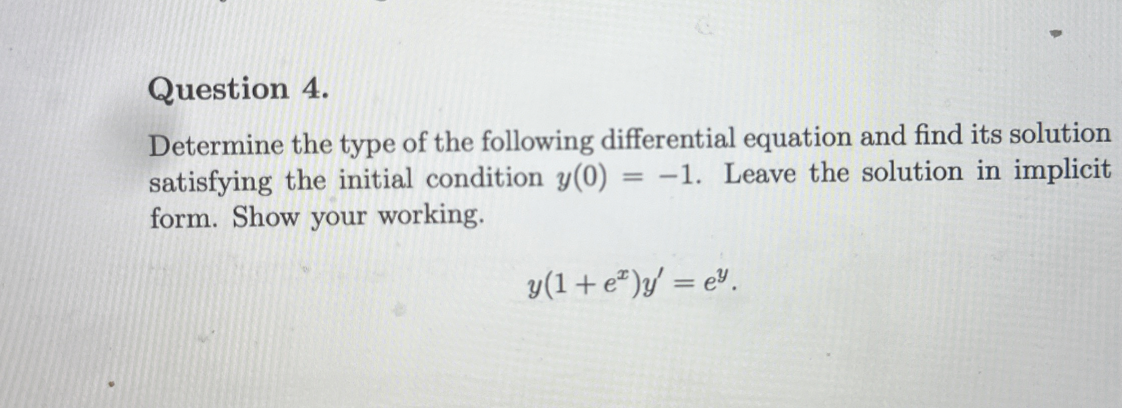 Solved Question 4.Determine the type of the following | Chegg.com