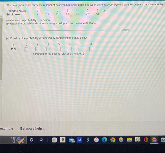 Solved (a) Construct a probability distribution (b) Graph | Chegg.com Solved (a) Construct a probability distribution (b) Graph | Chegg.com