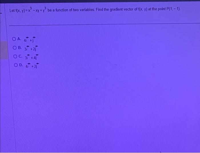 Solved Let f(x,y)=x3−xy+y3 be a function of two variables. | Chegg.com