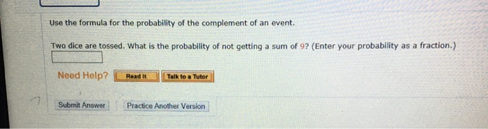 Solved Use the formula for the probability of the complement | Chegg.com