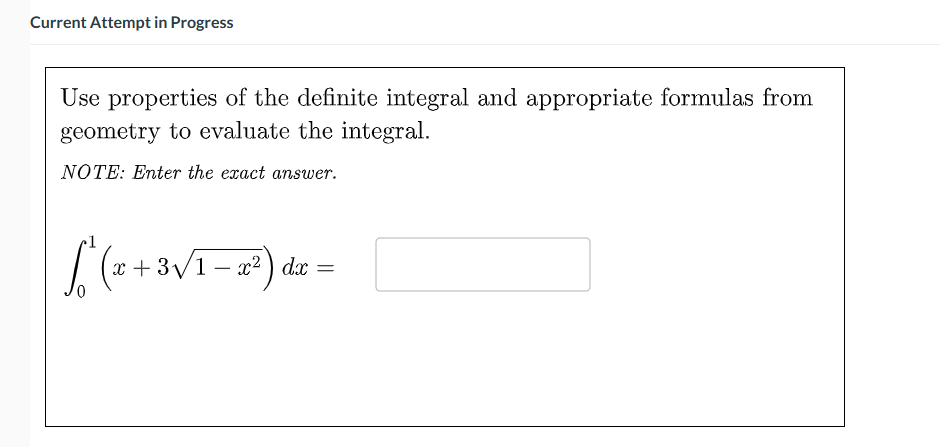 Solved Current Attempt in ProgressUse properties of the | Chegg.com