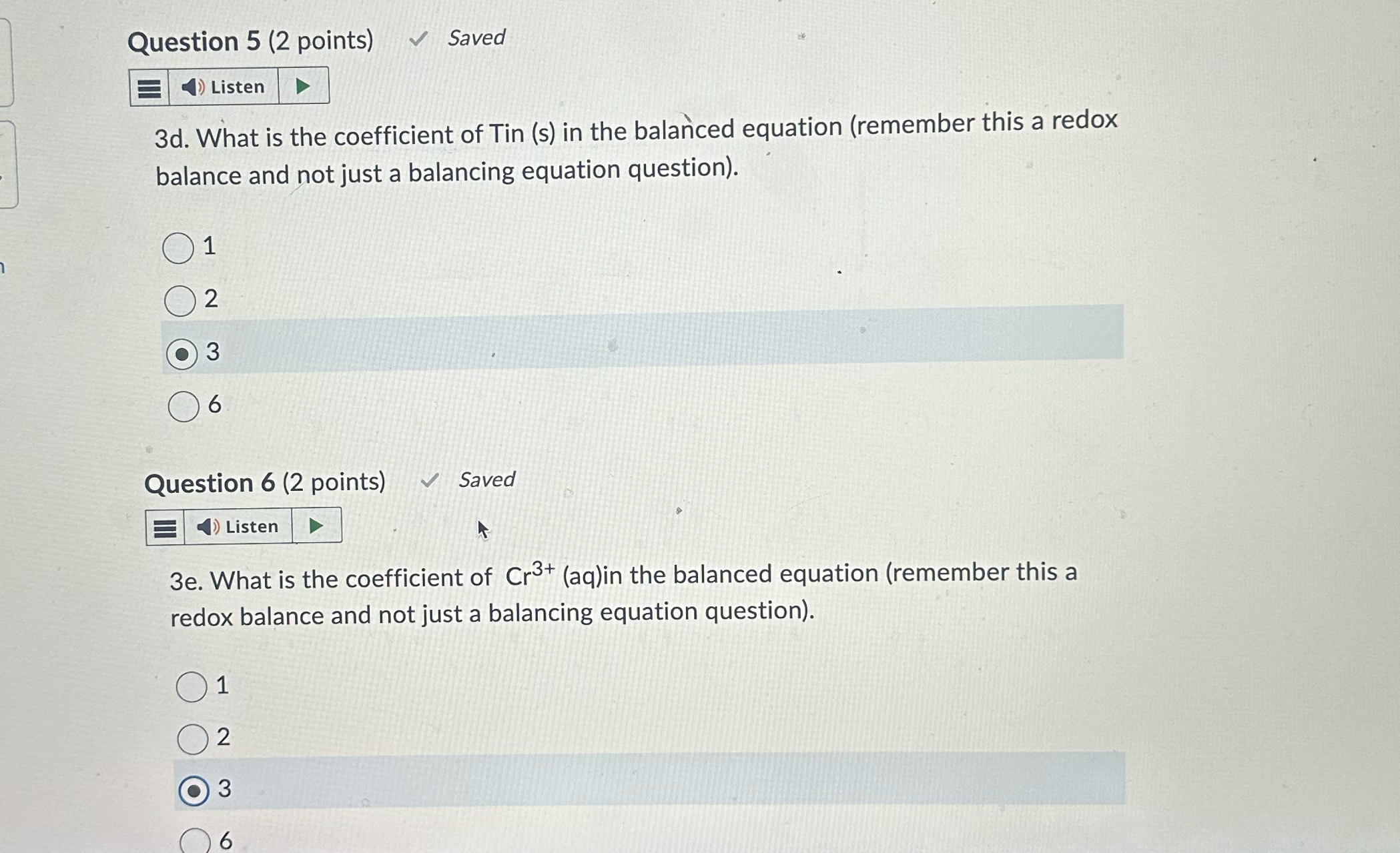 Solved equation:Sn2+(aq) +Cr(s) ---> ﻿Sn(s) + | Chegg.com