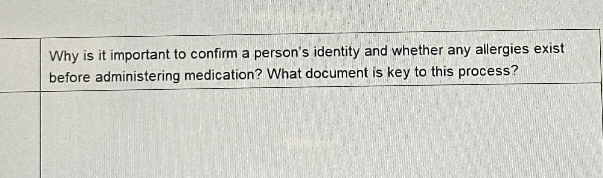 Solved Why is it important to confirm a person's identity | Chegg.com