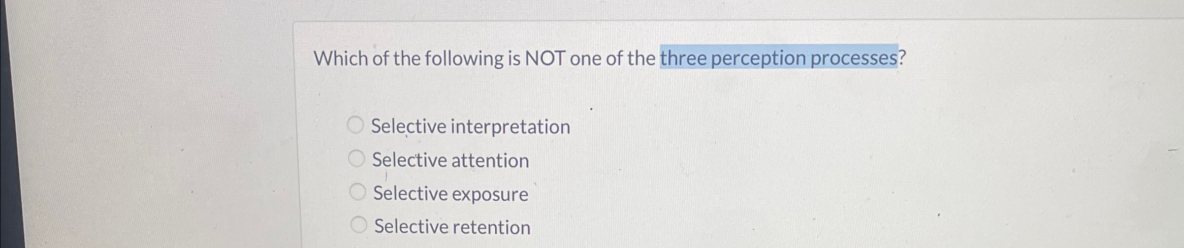 Solved Which of the following is NOT one of the three | Chegg.com
