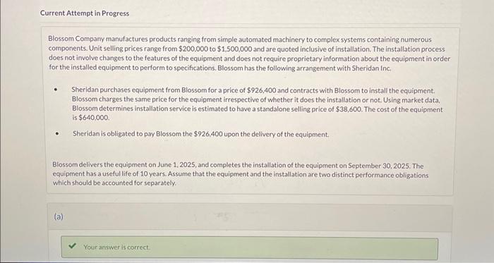 Solved Blossom Company manufactures products ranging from | Chegg.com