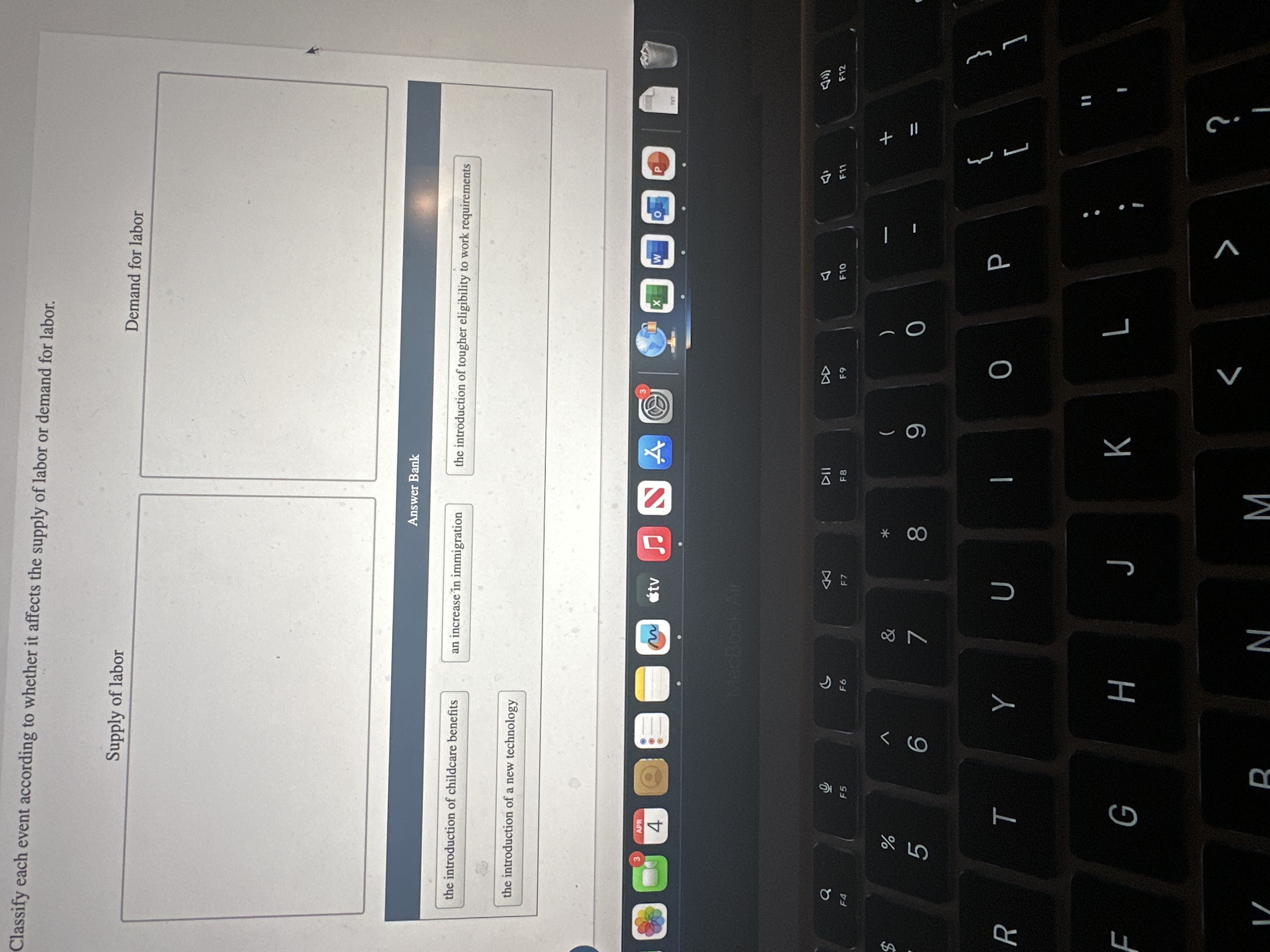 Solved Classify each event according to whether it affects | Chegg.com