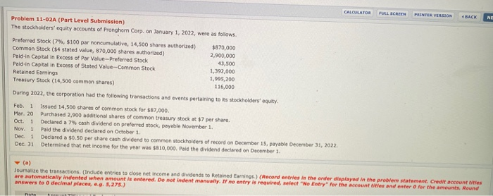 Solved CALCULATOR FULL SCREEN PRINTER VERSION BACK NI | Chegg.com