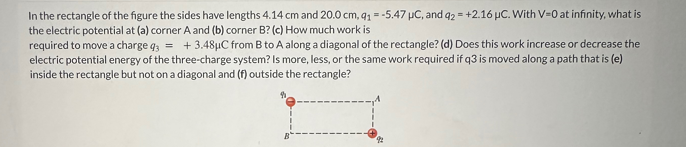 Solved In the rectangle of the figure the sides have lengths | Chegg.com
