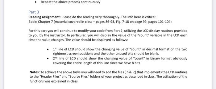Part 3 Reading assignment: Please do the reading very | Chegg.com