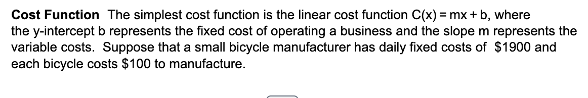 Solved Cost Function The Simplest Cost Function Is The