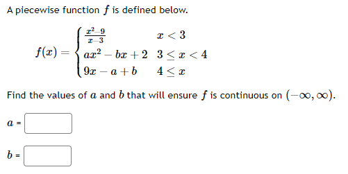 Solved A piecewise function f is defined | Chegg.com