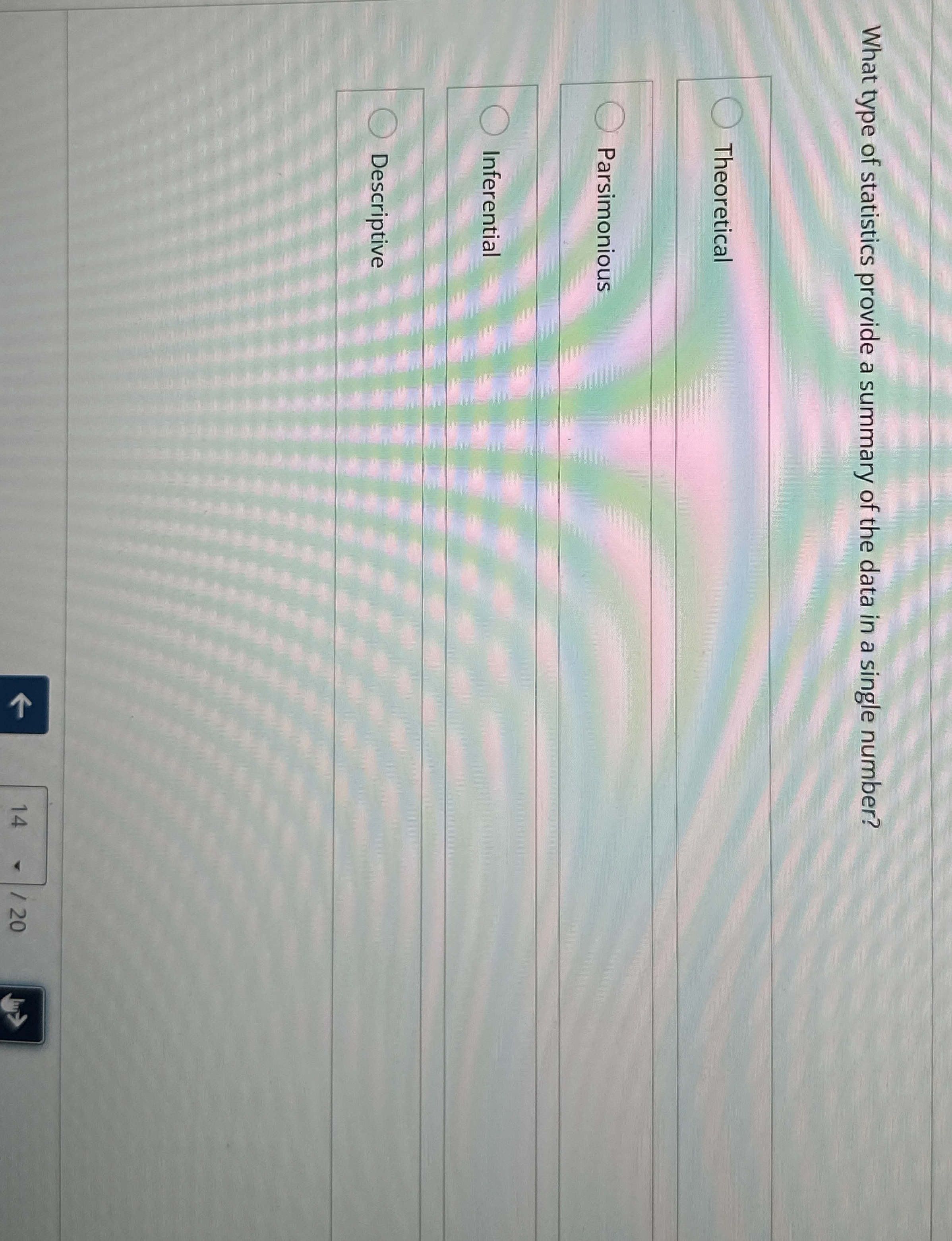 What type of statistics provide a summary of the data | Chegg.com
