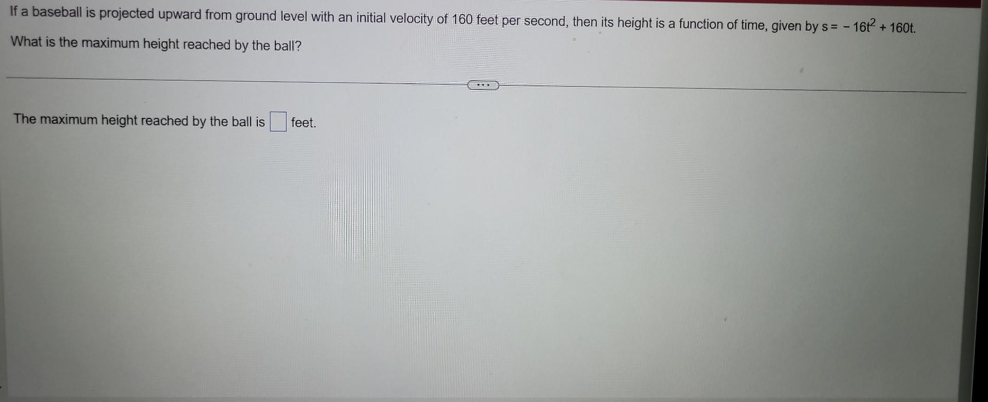 Solved If a baseball is projected upward from ground level | Chegg.com