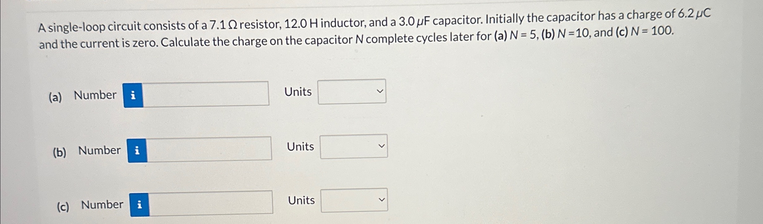 Solved A single-loop circuit consists of a 7.1Ω ﻿resistor, | Chegg.com