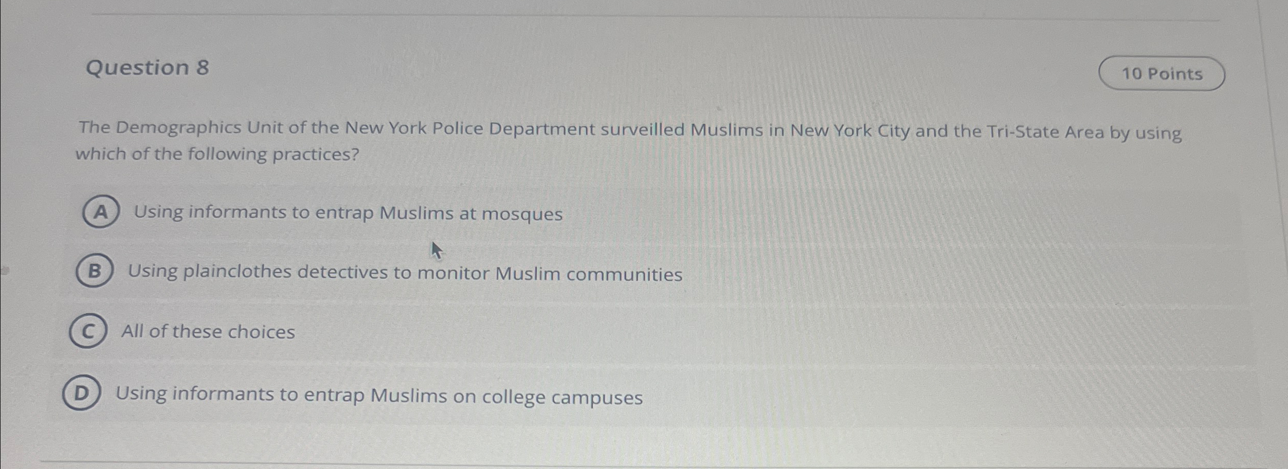 Solved Question 8The Demographics Unit of the New York | Chegg.com