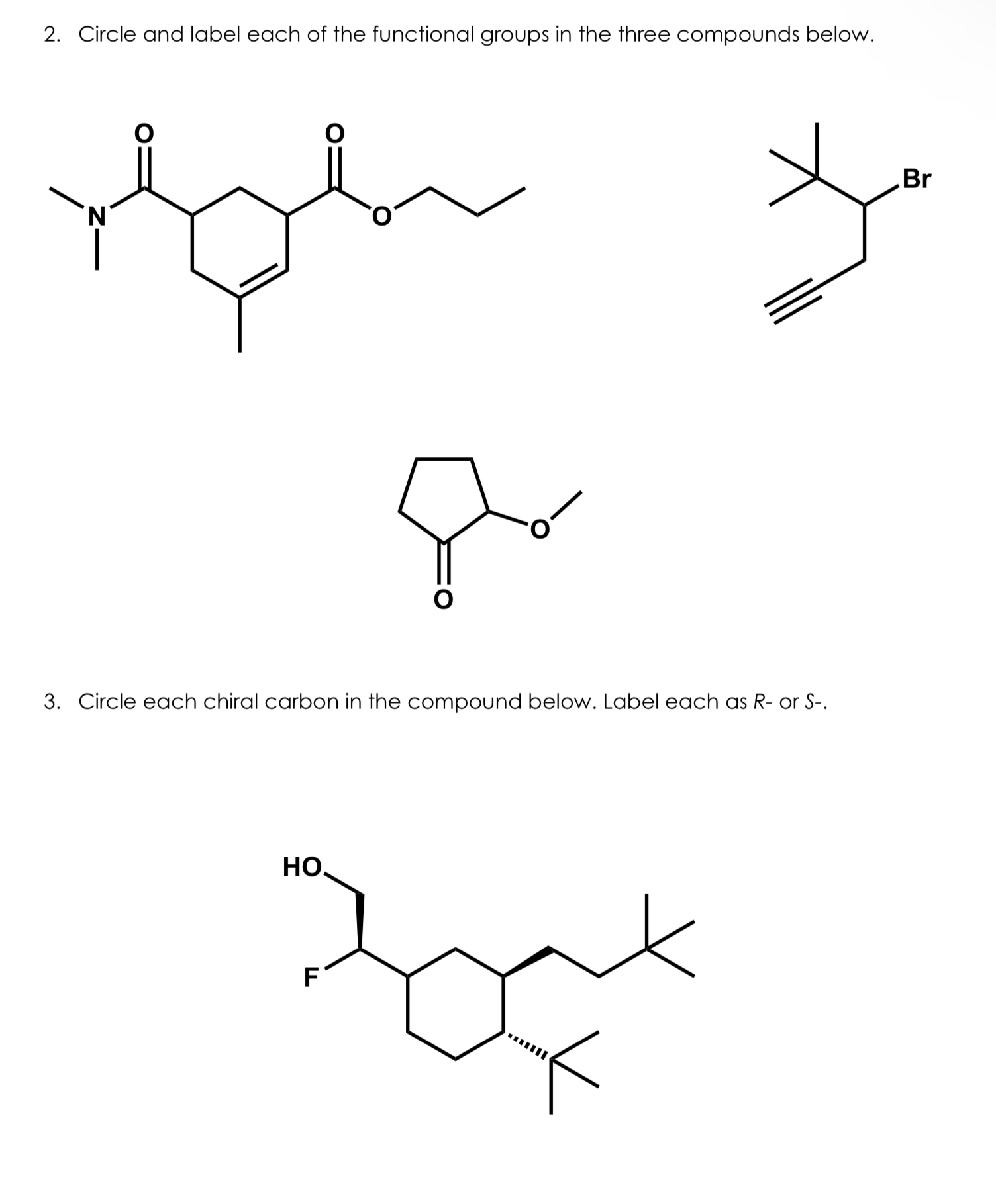Solved Circle and label each of the functional groups in the | Chegg.com