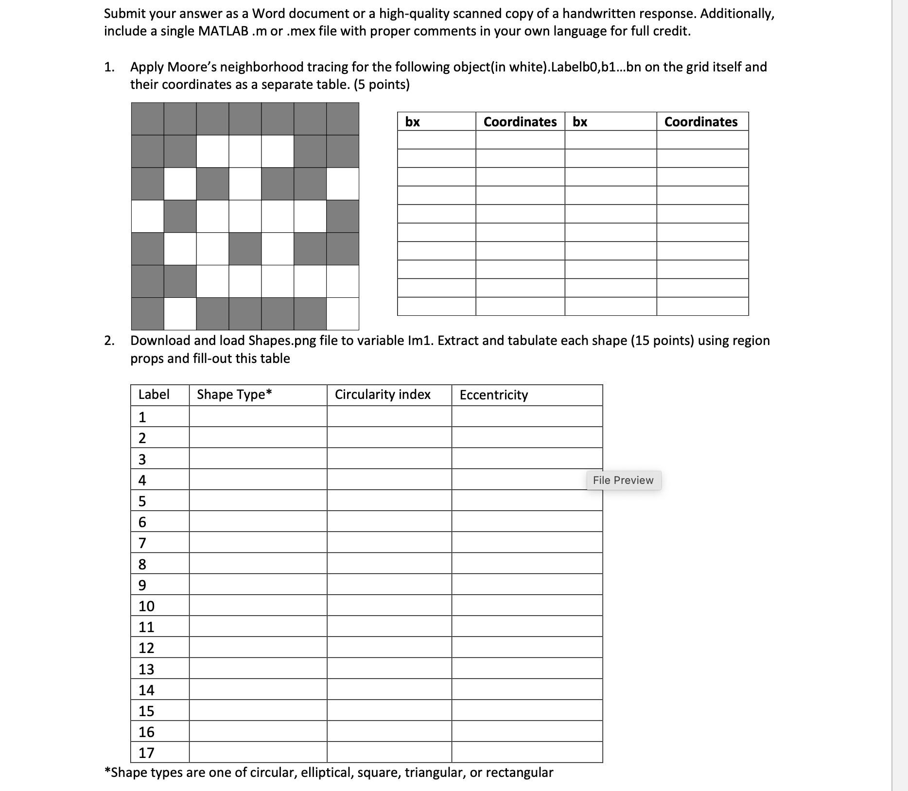 Solved Include a single MATLAB .m or .mex file with proper | Chegg.com