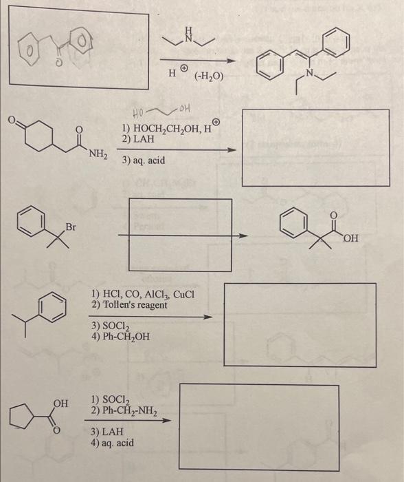 Solved 0OH 1) HCl,CO,AlCl3,CuCl 2) Tollen's reagent 3) SOCl2 | Chegg.com