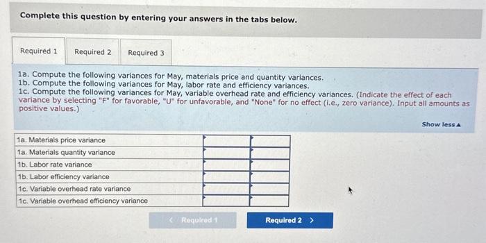 Solved Problem 10-13 (Algo) Basic Variance Analysis; the | Chegg.com