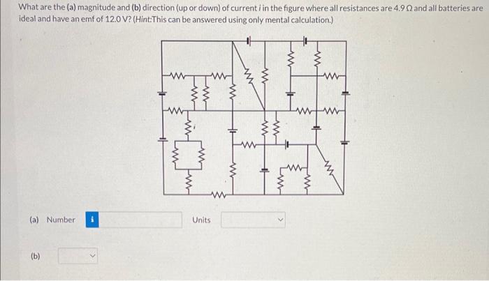 Solved What are the (a) magnitude and (b) direction (up or | Chegg.com