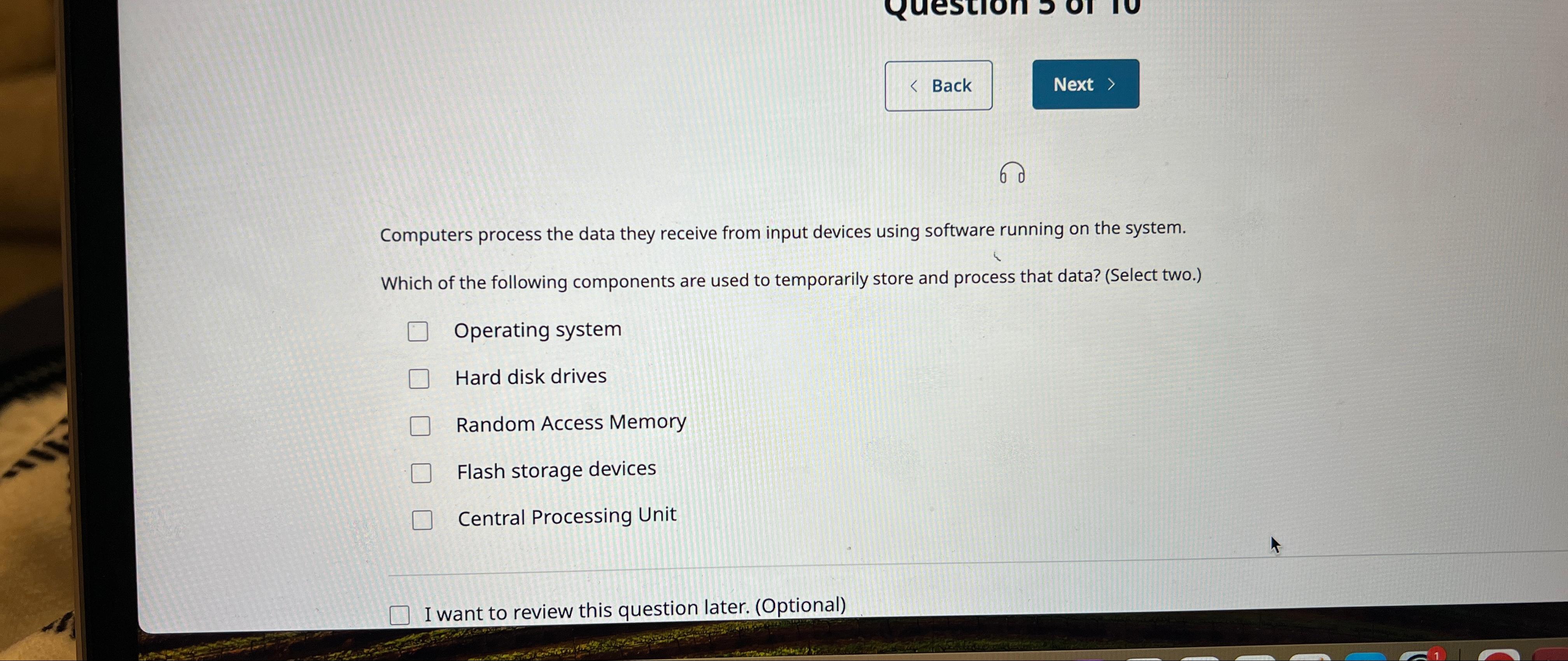 Solved ƏComputers process the data they receive from input | Chegg.com