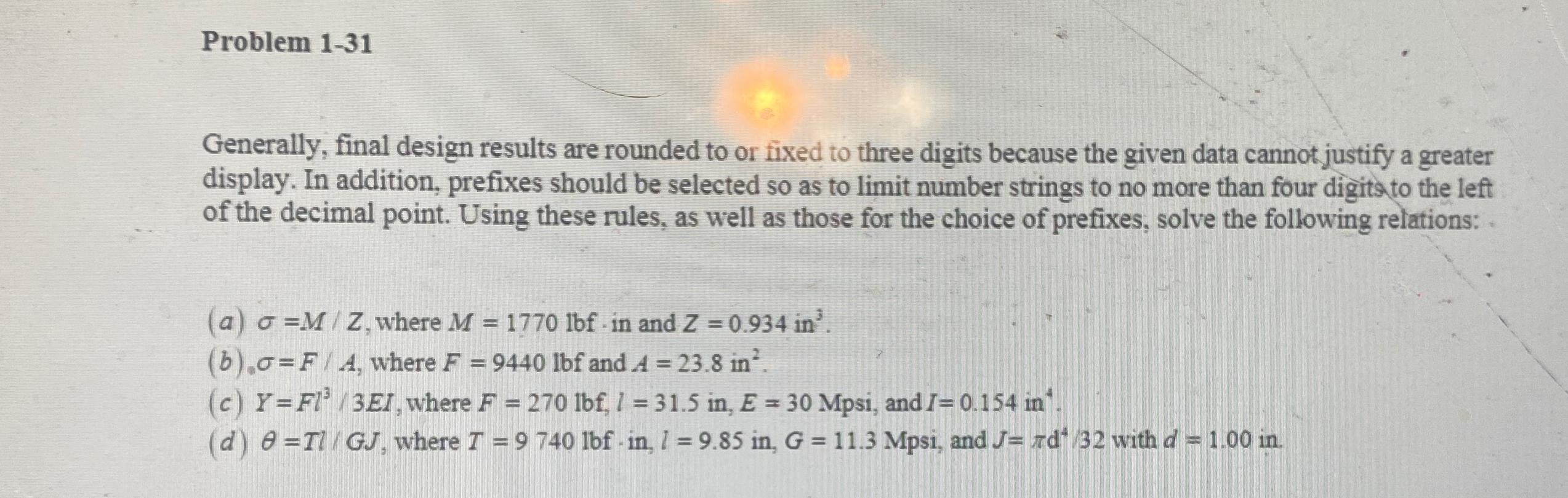 Solved Problem 1-31\\nGenerally, final design results are | Chegg.com