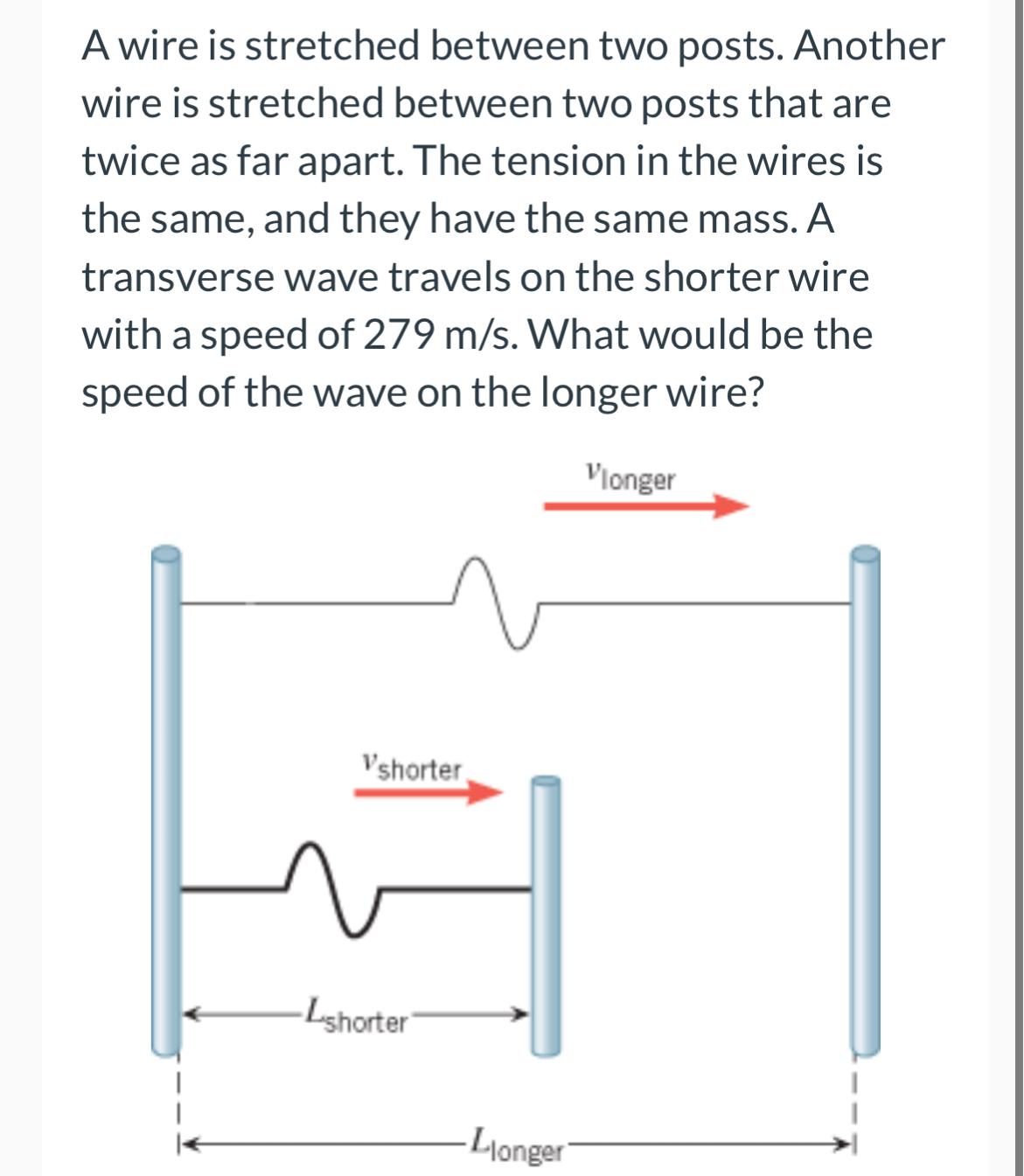 Solved A wire is stretched between two posts. Another wire | Chegg.com
