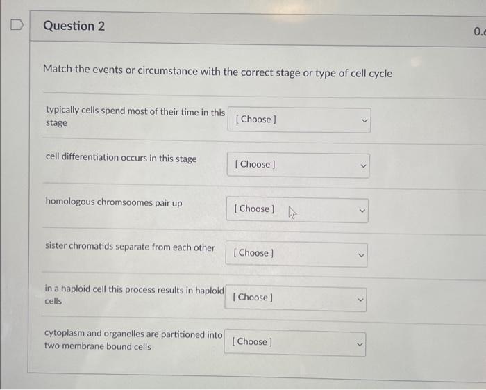 Solved Match the events or circumstance with the correct | Chegg.com