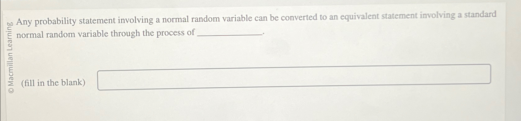 Solved an Any probability statement involving a normal | Chegg.com