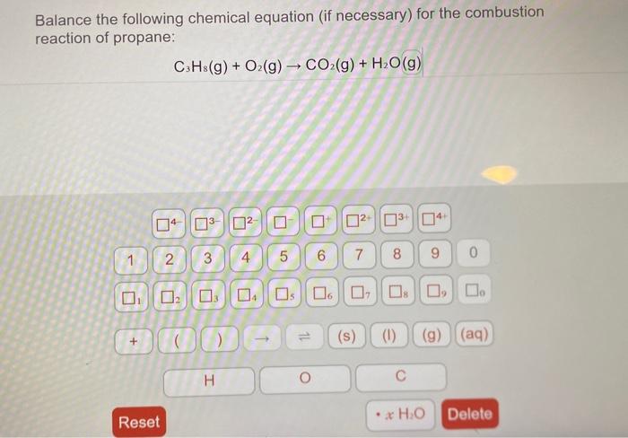 Solved Balance the following chemical equation (if | Chegg.com