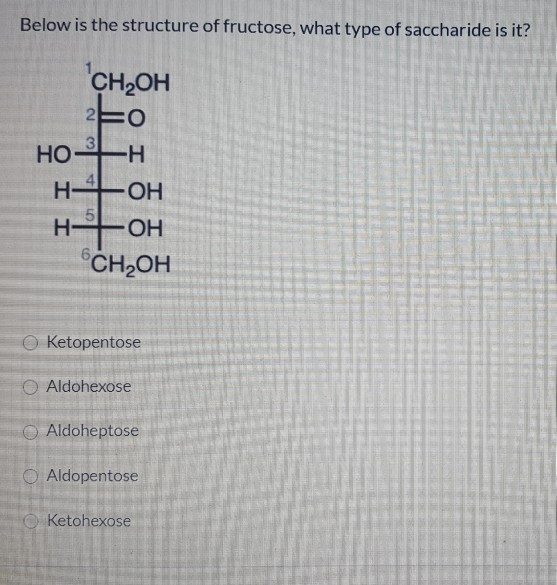 Solved Below is the structure of fructose, how many chiral | Chegg.com