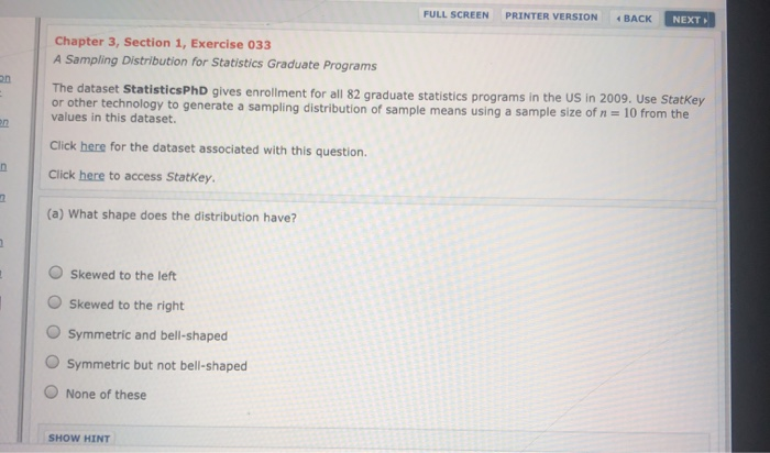 FULL SCREEN PRINTER VERSION 4 BACK NEXT an Chapter 3, | Chegg.com