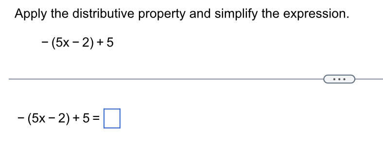 Solved Apply the distributive property and simplify the | Chegg.com