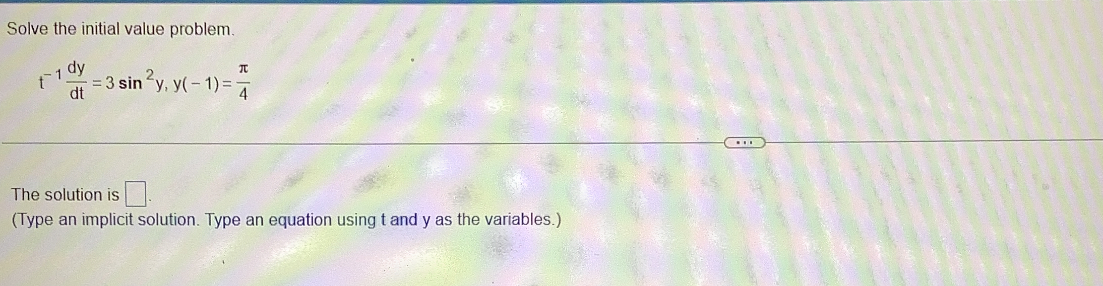 Solved Solve the initial value | Chegg.com