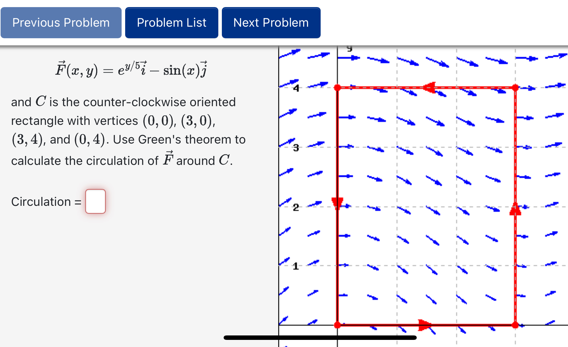 Solved vec(F)(x,y)=ey5vec(i)-sin(x)vec(j)and C ﻿is the | Chegg.com