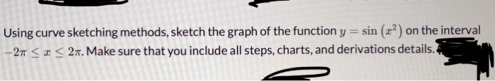 Solved Using curve sketching methods, sketch the graph of | Chegg.com