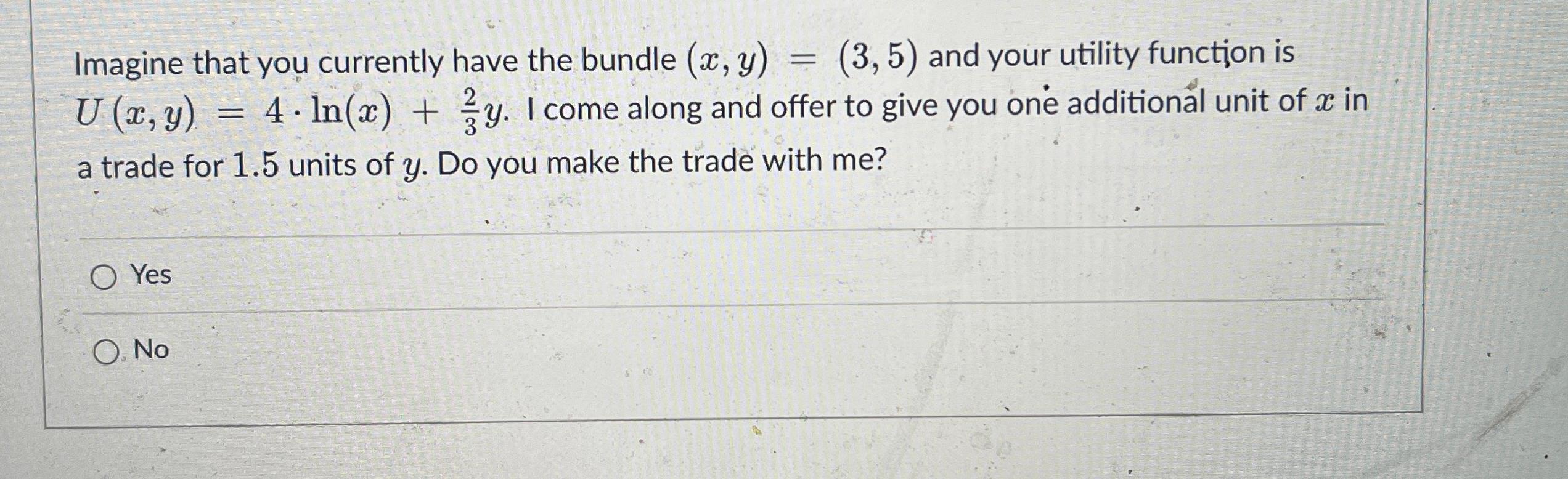 Solved Imagine that you currently have the bundle | Chegg.com