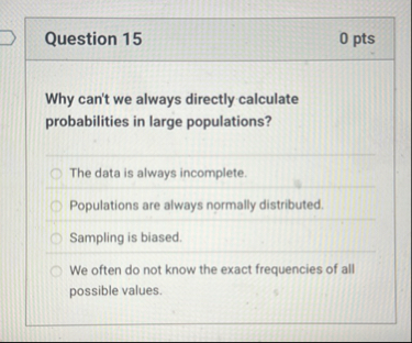 Solved Question 150 ﻿ptsWhy can't we always directly | Chegg.com
