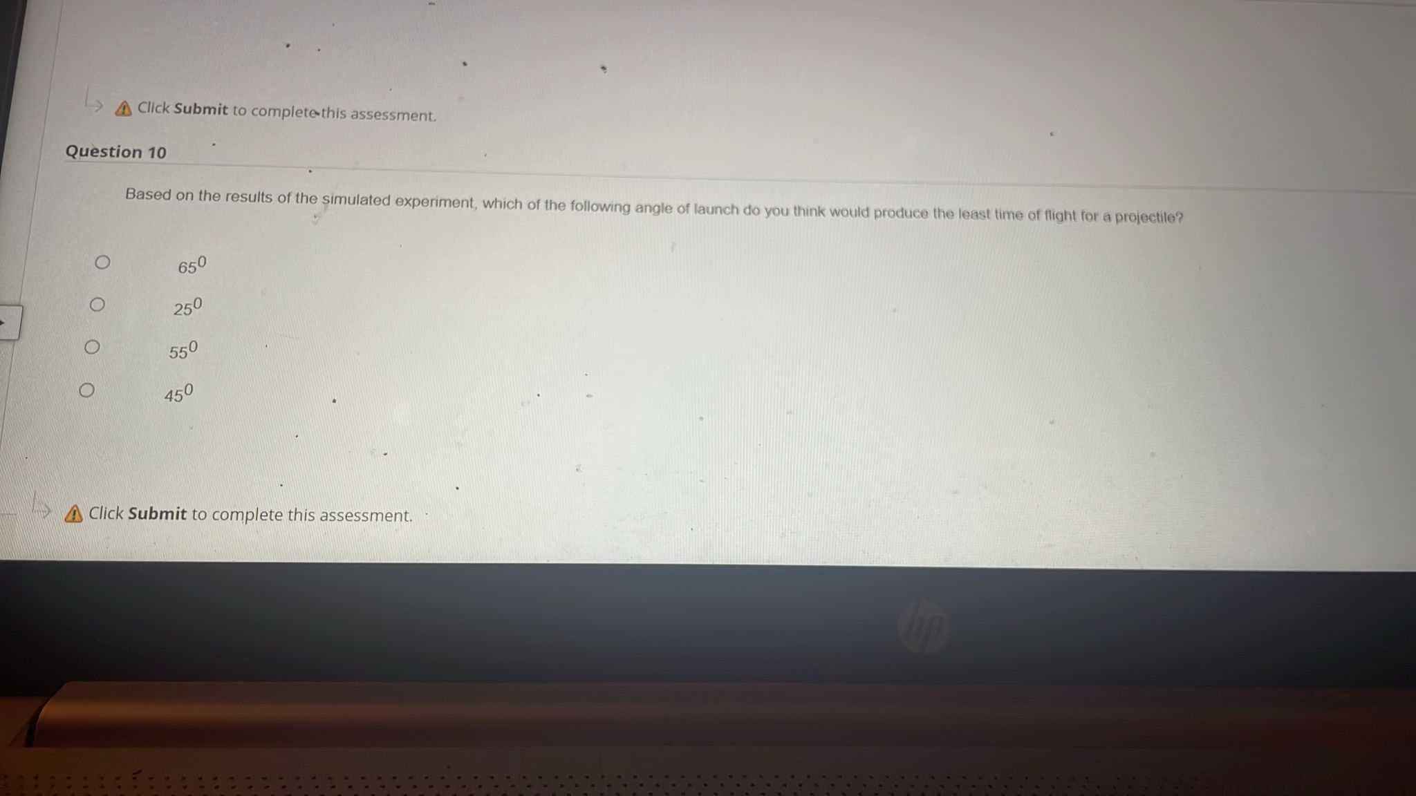 Solved Click Submit to complete-this assessment.Question | Chegg.com