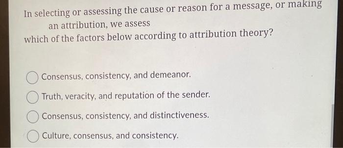 Solved The phenomenon of attributing cause of others' | Chegg.com