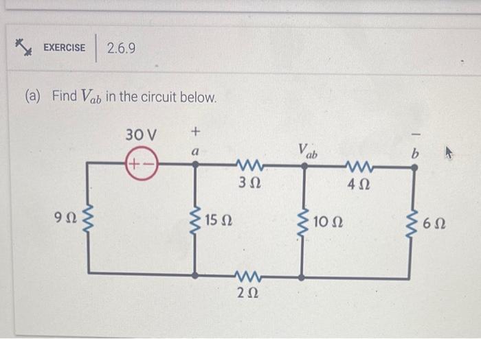 (a) Find Vab in the circuit below. | Chegg.com
