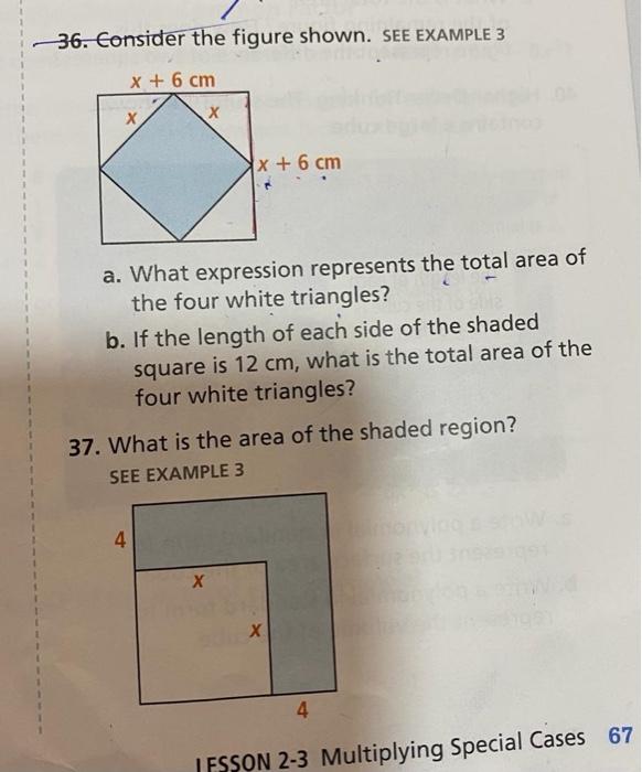 Solved 36. Consider the figure shown. SEE EXAMPLE 3 a. What | Chegg.com